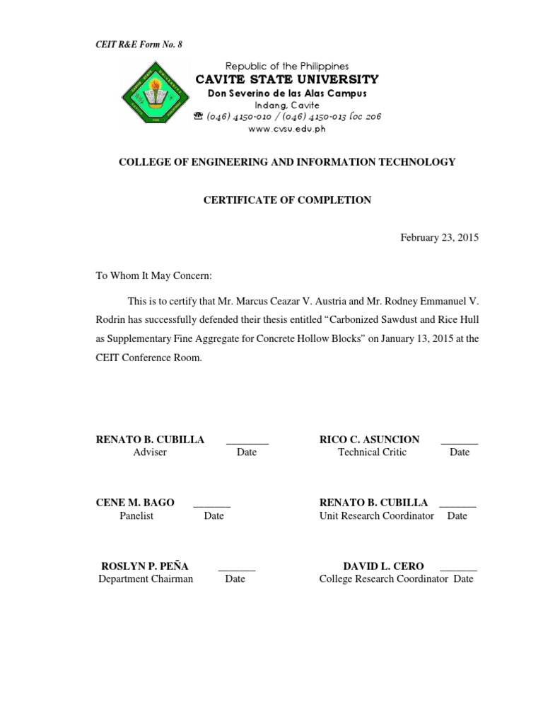 Cavite State University: Republic of The Philippines | PDF | Science ...