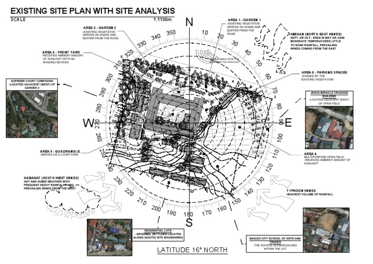 Existing Site Plan With Site Analysis: Latitude 16° North | PDF ...