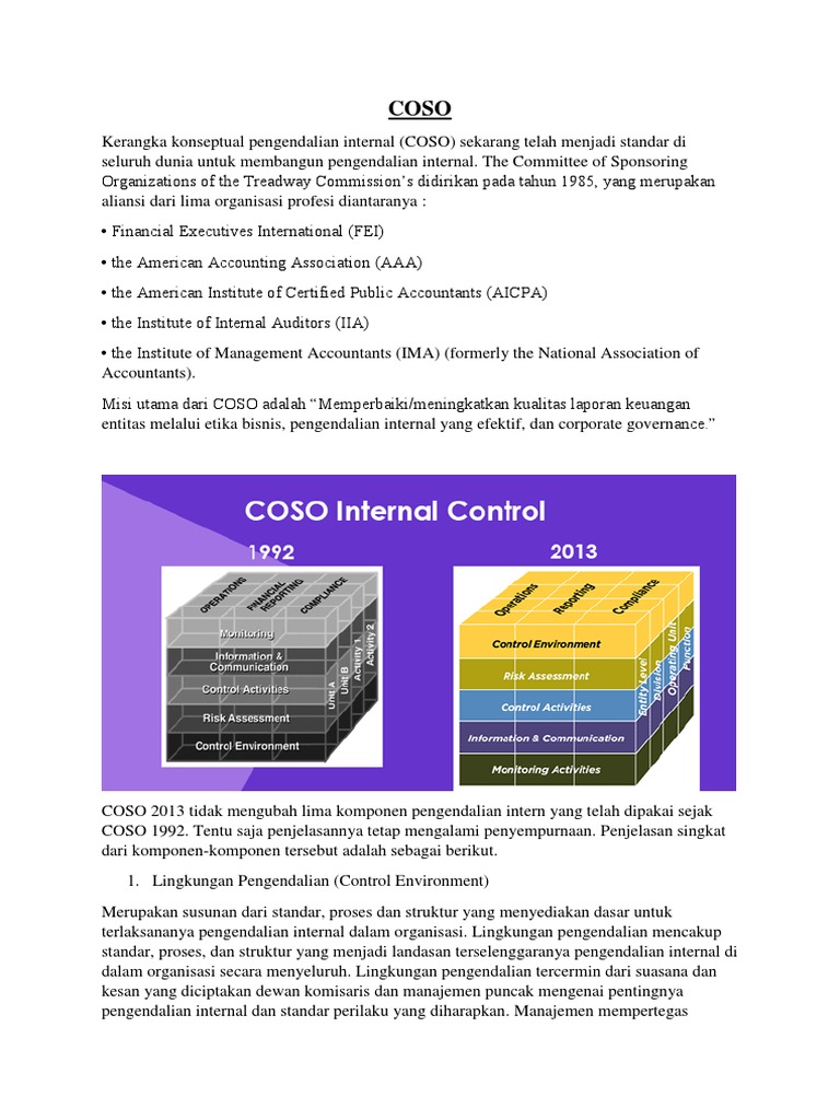 Panduan COSO untuk Pengendalian Internal | PDF | Bisnis