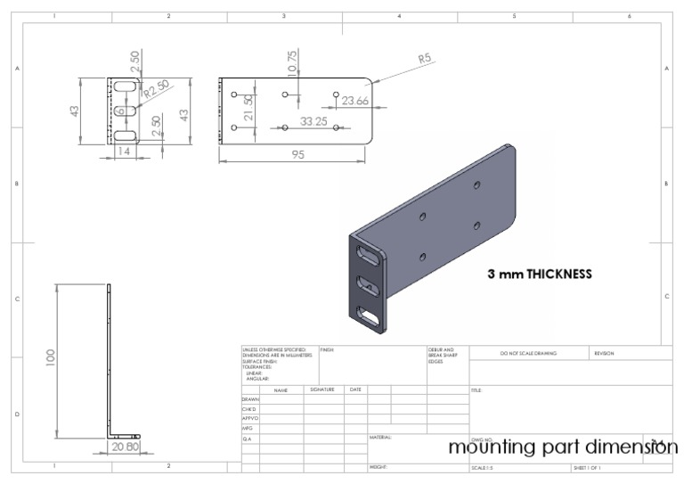 Mounting Part Dimension | PDF | Industrial Processes | Crafts