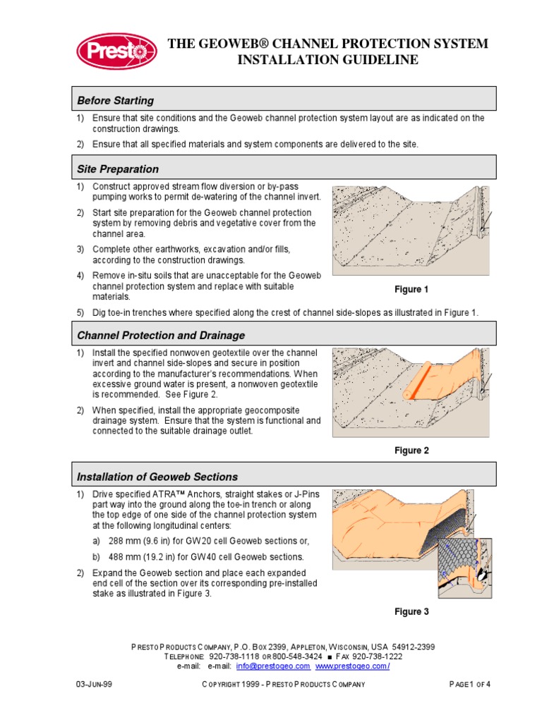 The Geoweb Channel Protection System Installation Guideline | PDF ...
