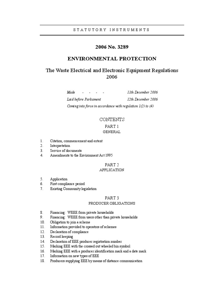 WEEE Directive | PDF | Electronic Waste | Government