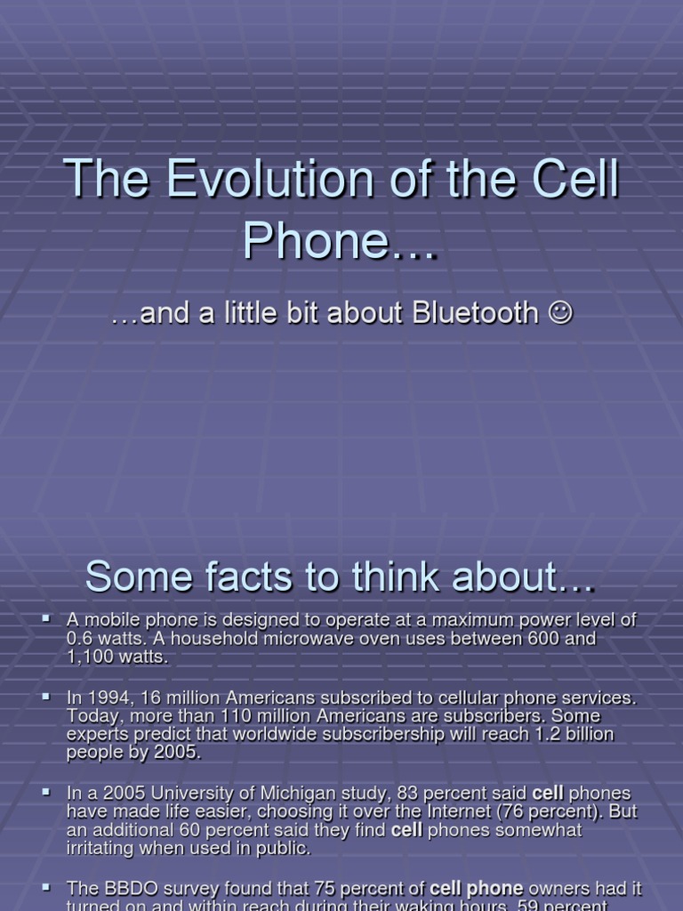 Evolution of Cell Phones and Bluetooth | PDF | Cellular Network | Telephone
