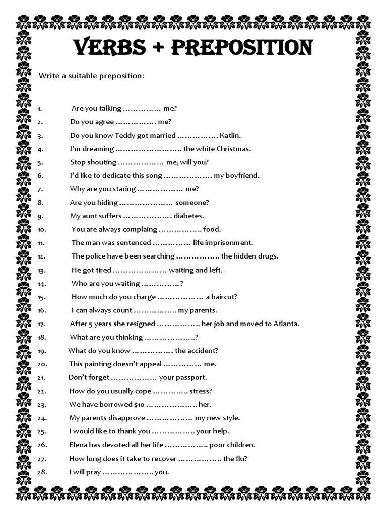 2verb Preposition 92104 | PDF | Home & Garden