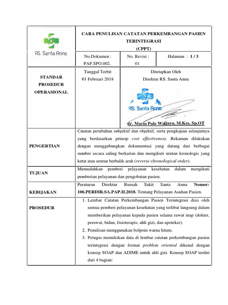 Spo Penulisan CPPT PDF | PDF
