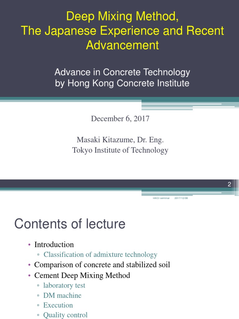 Japanese Deep Mixing Method Insights | PDF | Soil | Concrete