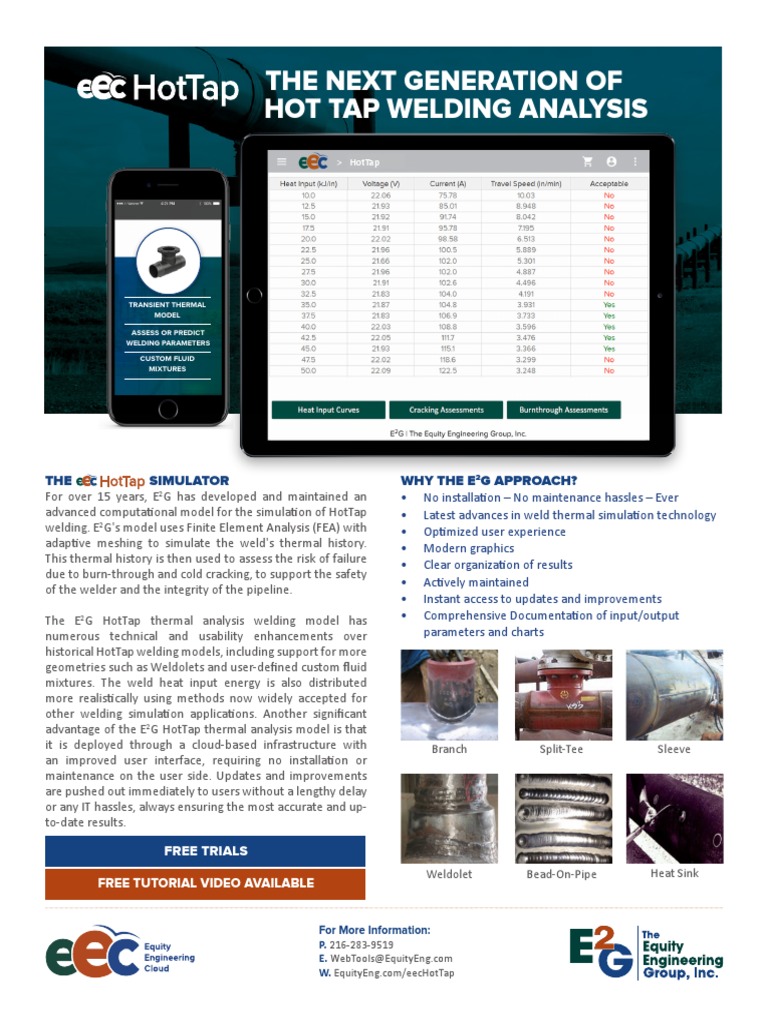 Hot Tapping Modelling EecHotTap | PDF | Simulation | Welding