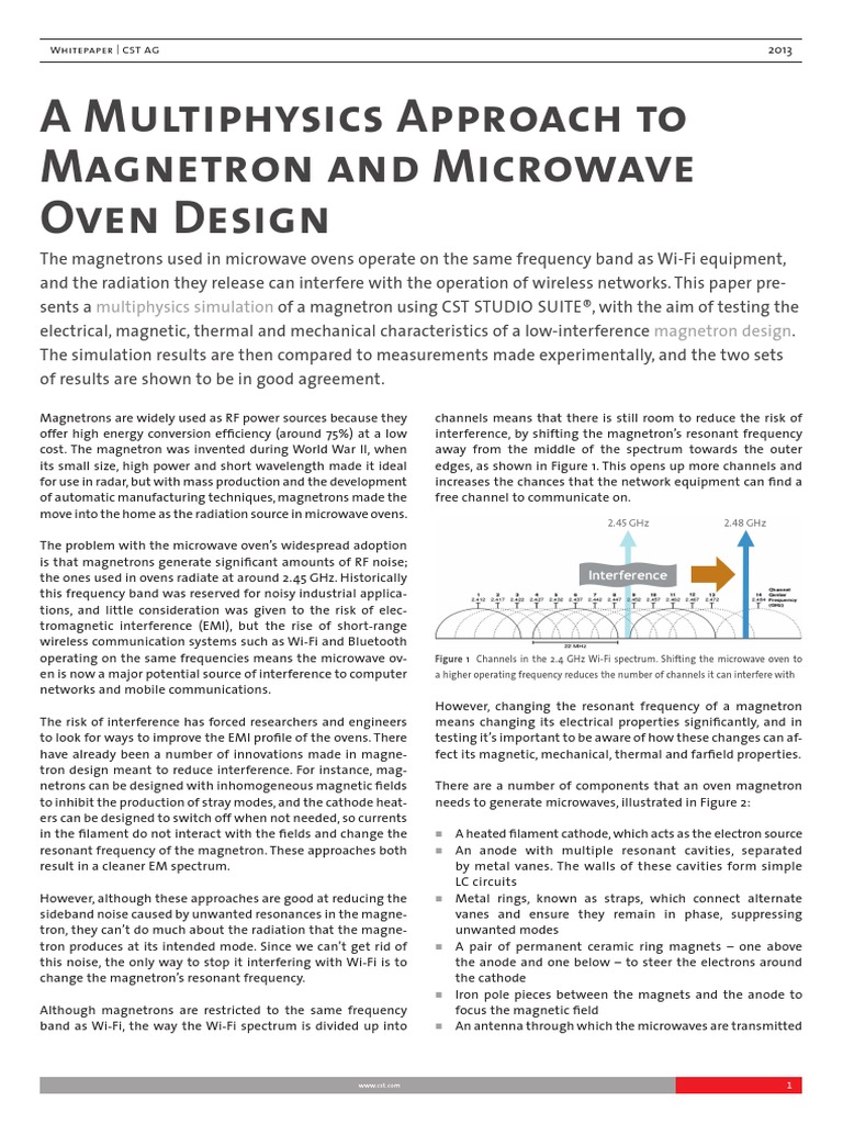 CST Whitepaper Magnetron CST Web | PDF | Microwave | Electromagnetic ...