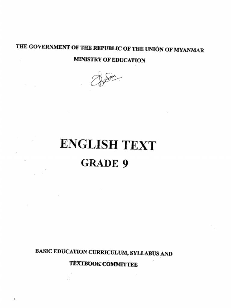 Grade 9 English Text | PDF