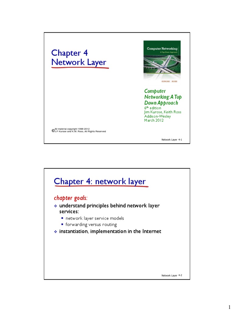 Network Layer: Chapter Goals | Download Free PDF | Internet Protocols | I Pv6