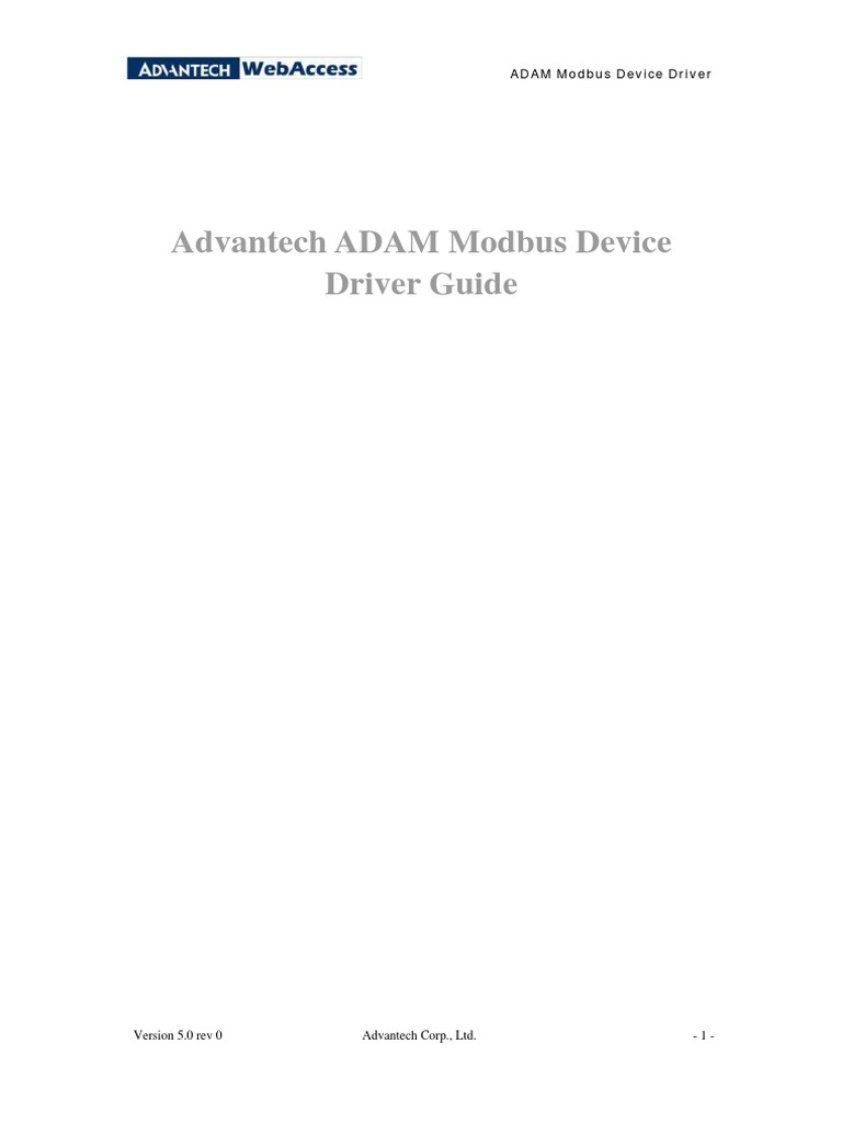 ADAM Modbus Device | PDF | Computer Network | Transmission Control Protocol