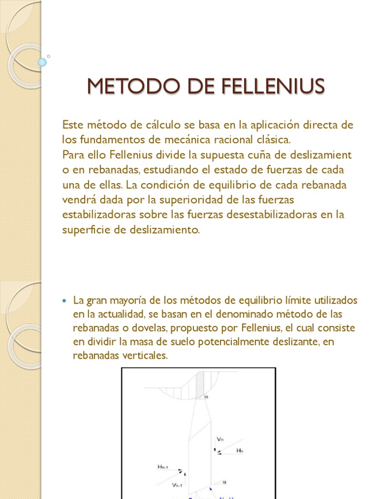 Metodo De Fellenius | Fuerza | Masa