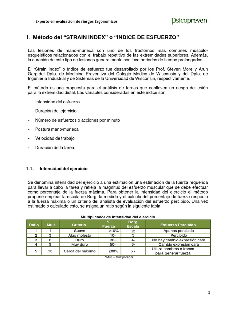 Job Strain Index | PDF | Factores humanos y ergonomía | Bienestar