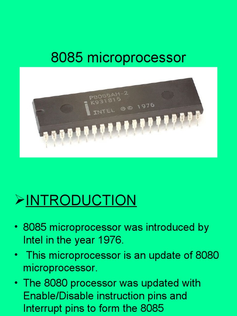 Overview of Intel 8085 Microprocessor | PDF | Central Processing Unit | Computer Architecture