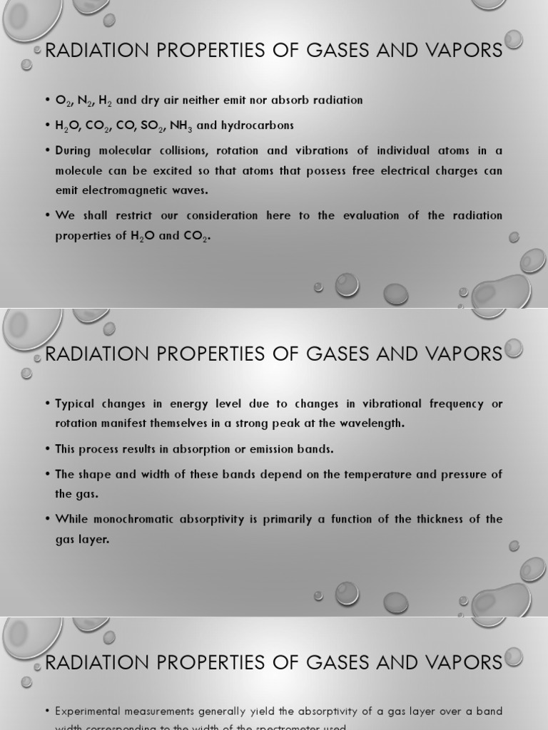Radiation Properties of Gases and Vapors | PDF | Electromagnetic ...