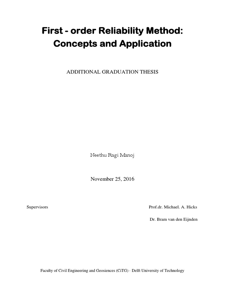 First Order Reliability Method Neethu Pdf Download Free Pdf