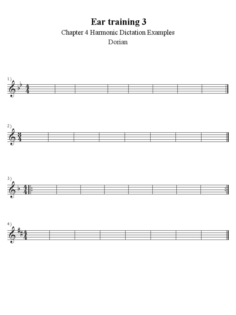 Dorian Harmonic Dictation Examples | PDF | Foreign Language Studies ...