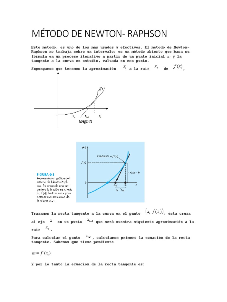 Método De Newton-Raphson | Objetos matemáticos | Matemáticas Aplicadas