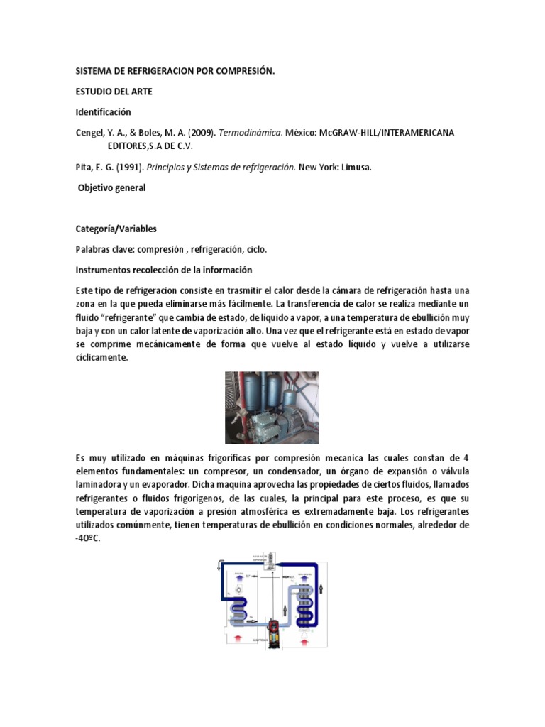 Sistema de Refrigeracion Por Compresión | PDF | Refrigeración | Química ...