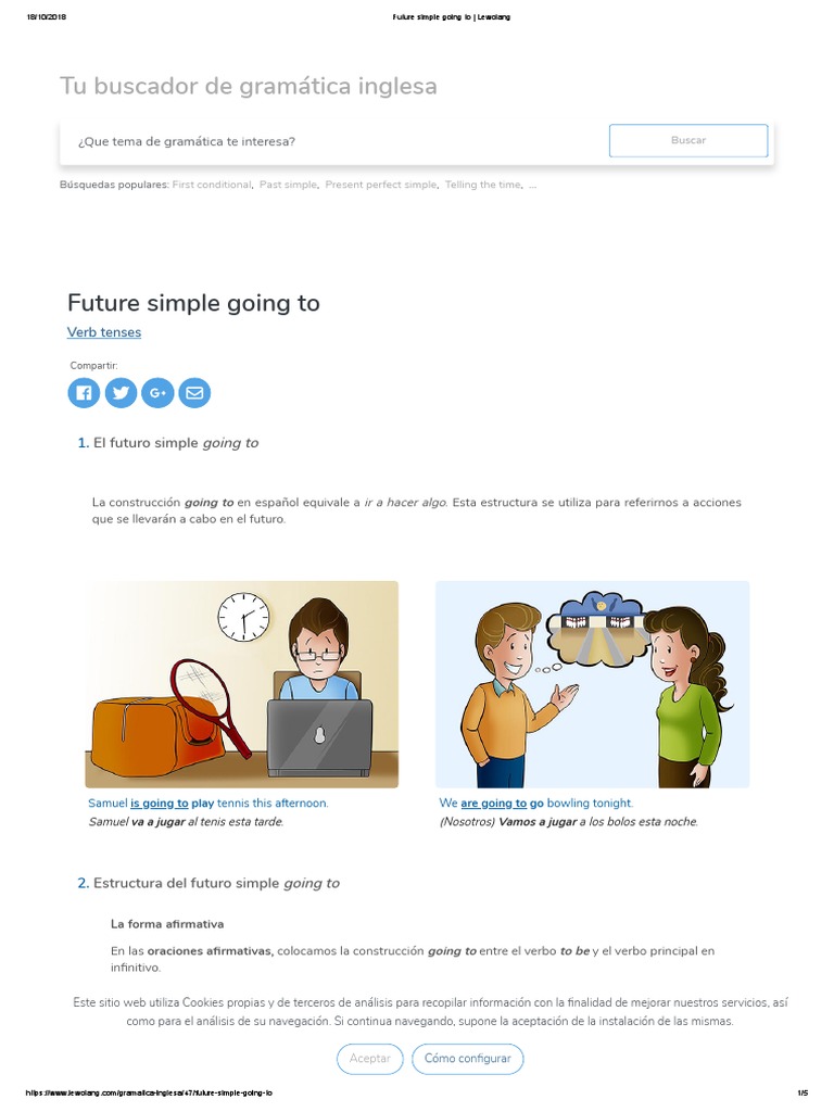 Estructura del futuro simple "going to" | PDF | Cookie HTTP ...