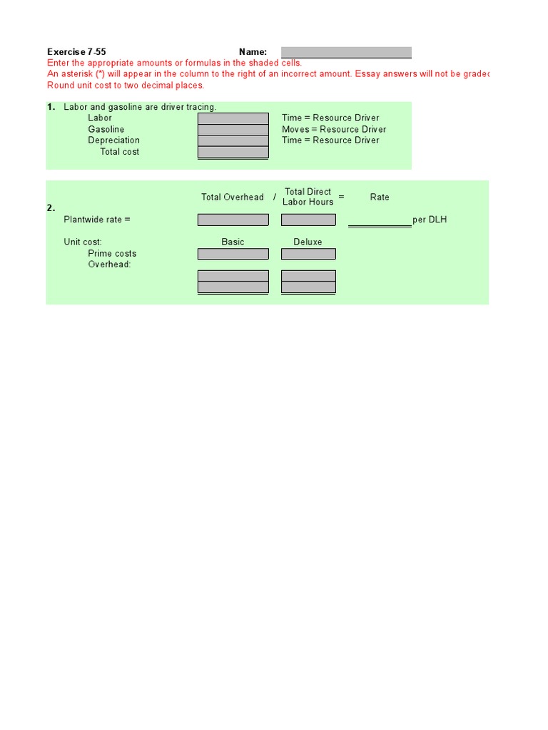 Managerial Accounting Student - 5e 07-55 | PDF | Cost | Management ...