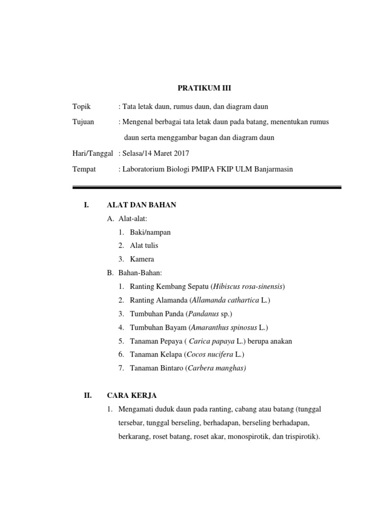 Laporan Pratikum III | PDF | Ilmu Sosial | Griya & Taman