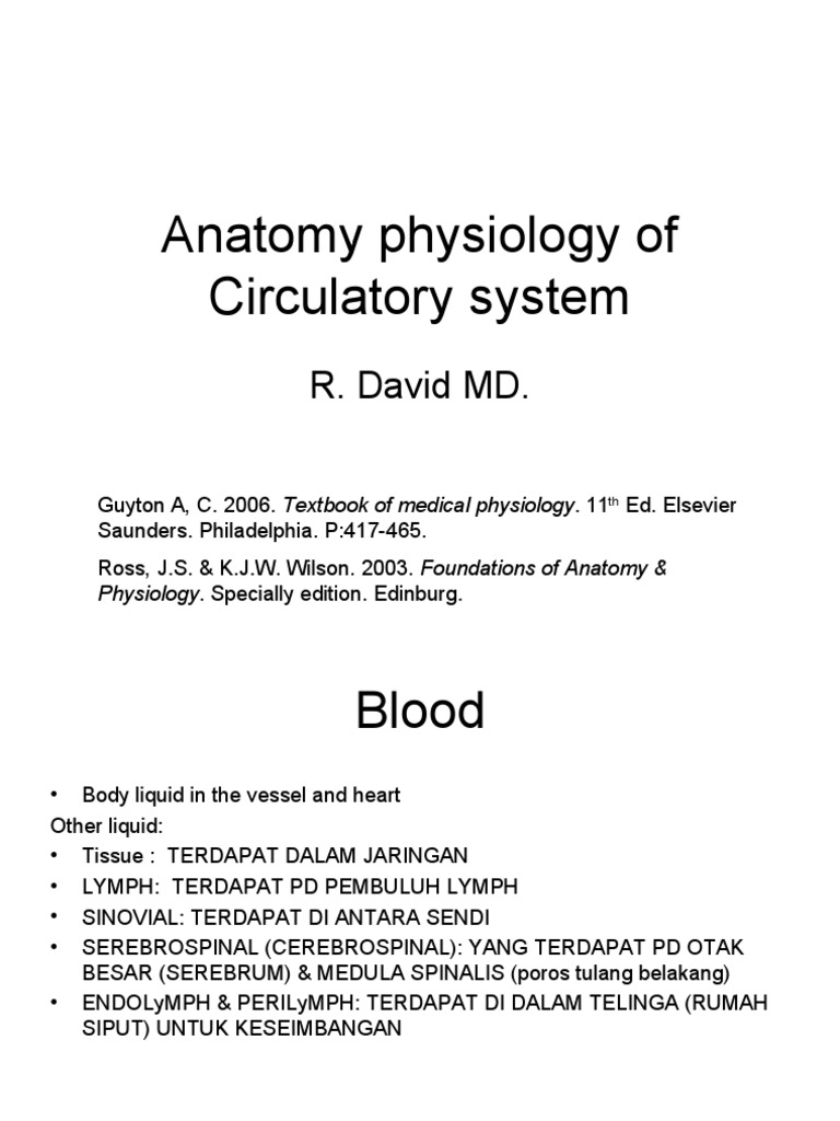 Anatomy Physiology of Circulatory System | PDF | Biology | Bone Marrow