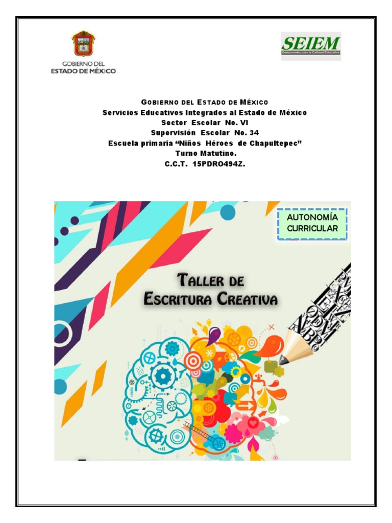 Proyecto Escritura Creativa | PDF | Educación primaria | Aprendizaje