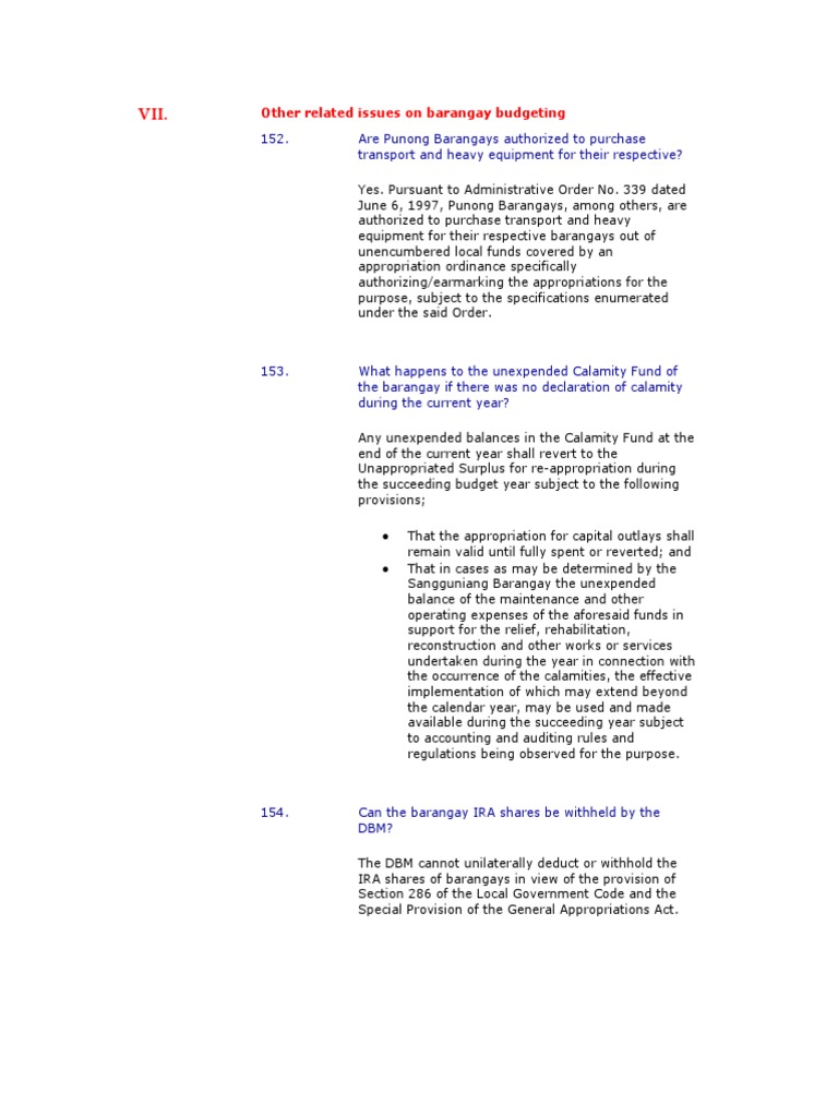 Other Related Issues On Barangay Budgeting | PDF | Local Government ...