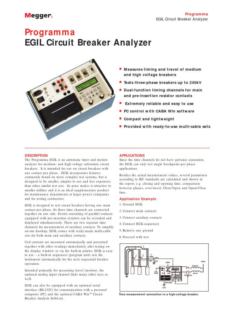 EGIL Circuit Breaker Analyzer Overview | PDF | Switch | Electrical ...