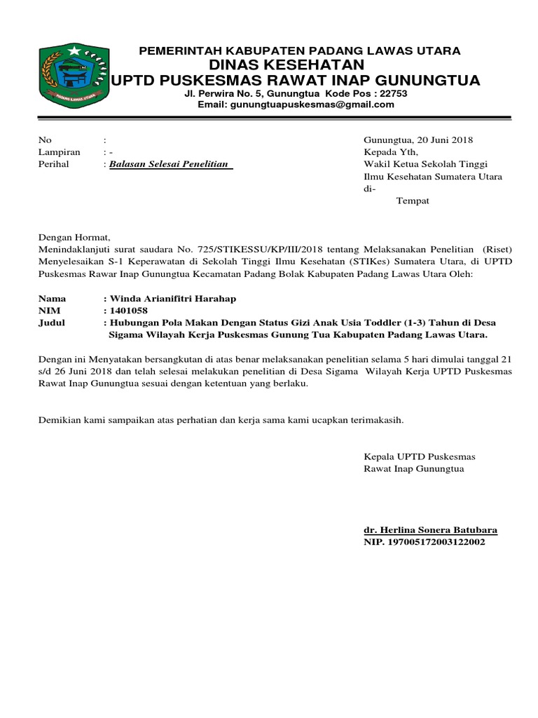 Contoh Surat Balasan Survey | PDF