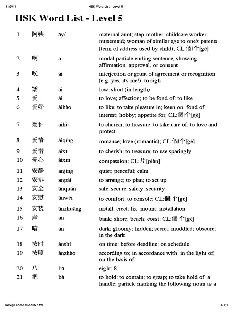 HSK 5 | PDF | Adjective