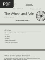 Understanding Wheel and Axle Mechanics | PDF | Friction | Axle