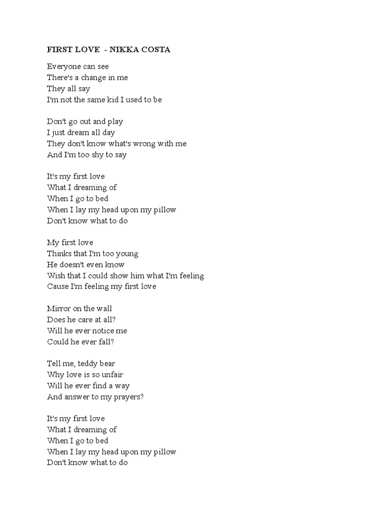 First Love - Nikka Costa | PDF