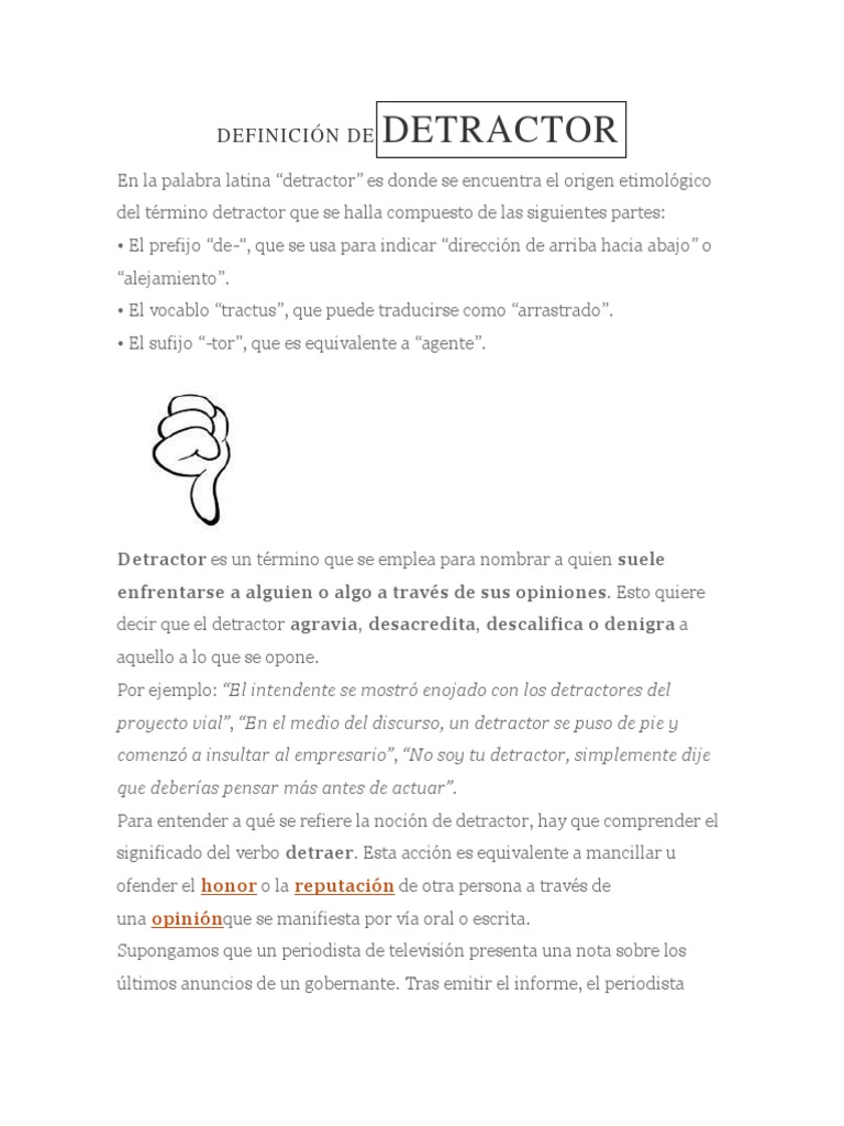 El significado y uso del término "detractor | PDF