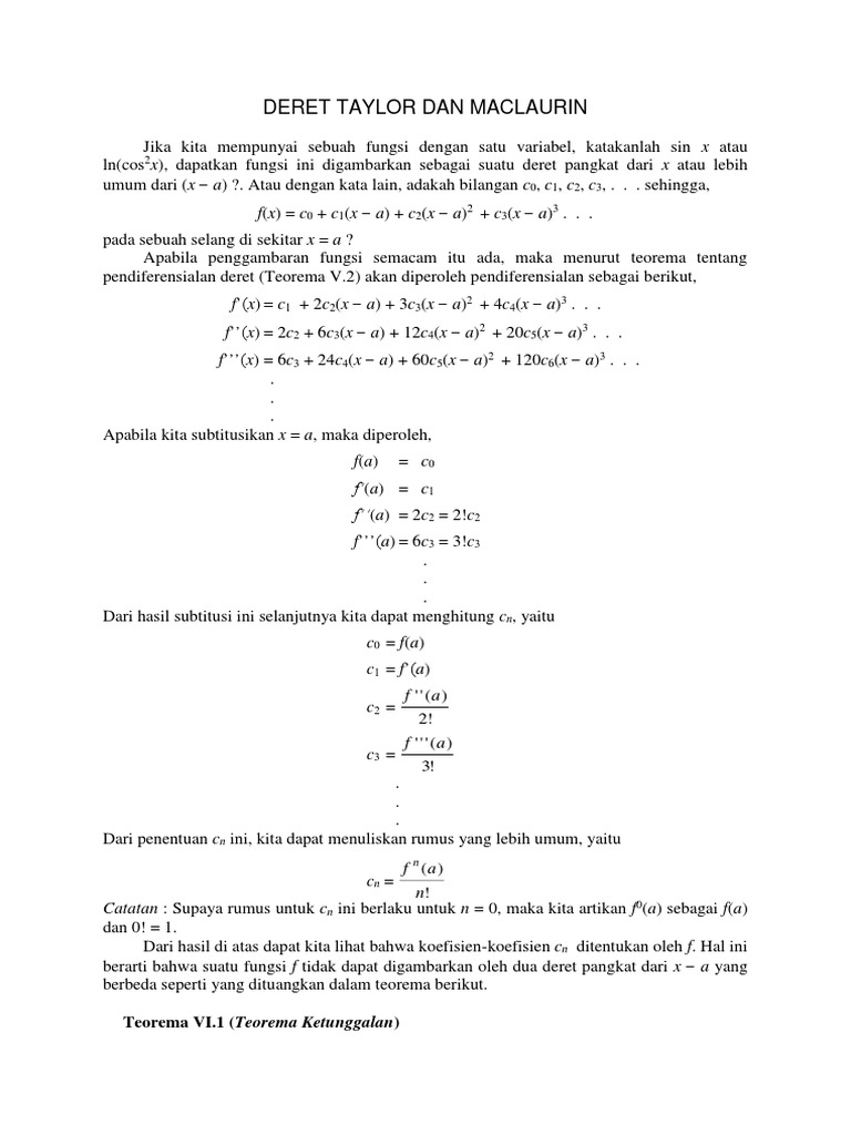 Deret Taylor Dan Maclaurin | PDF