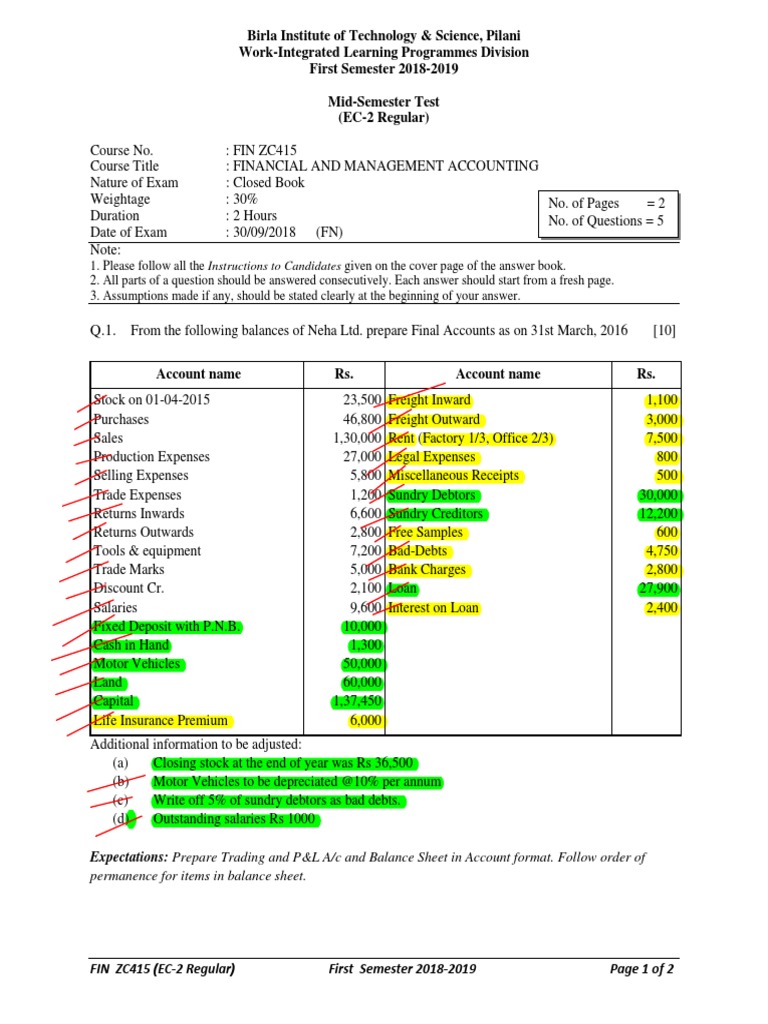 Fma Paper | PDF | Debits And Credits | Money