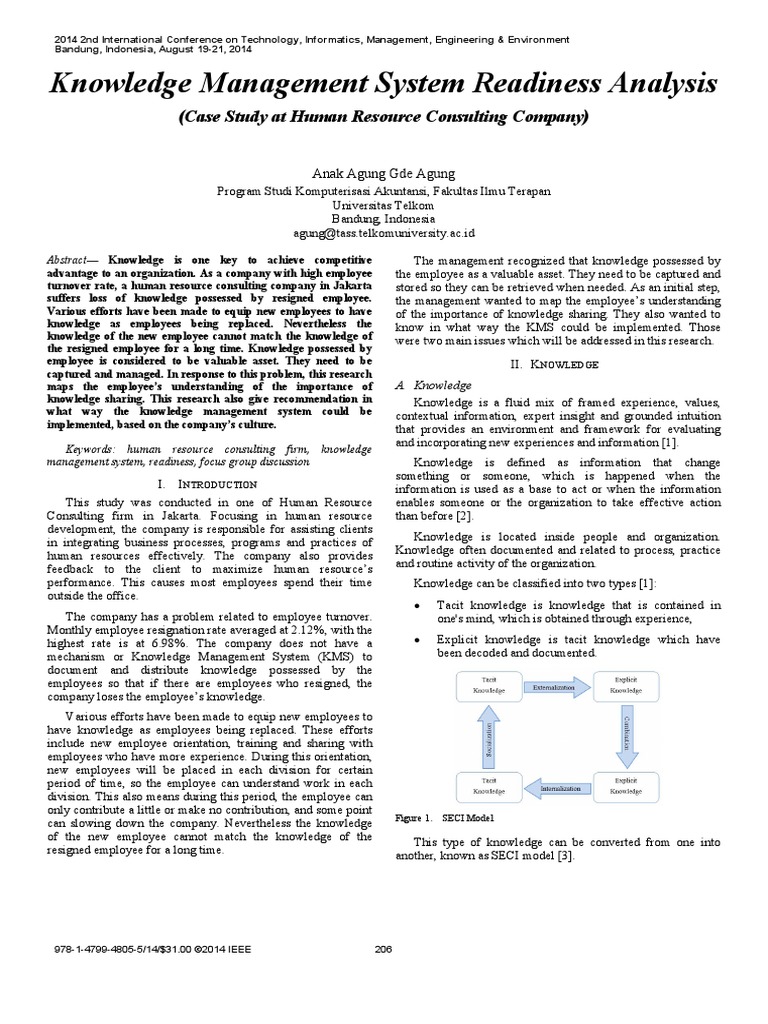 Knowledge Management System Readiness Analysis | PDF | Knowledge ...