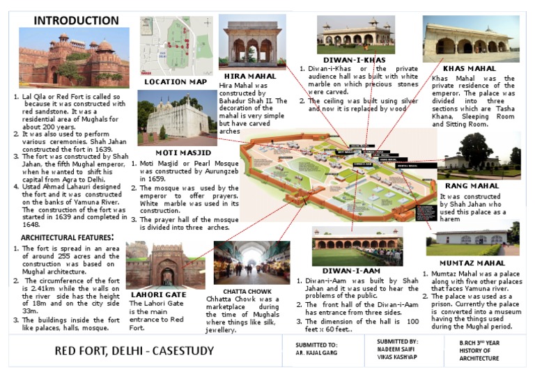 Red Fort Architectural Features Overview | PDF | Timurid Dynasty