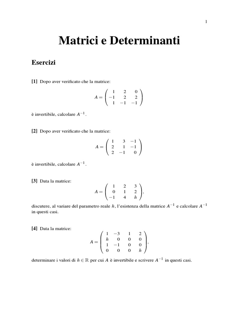 Matrici Determinanti | PDF