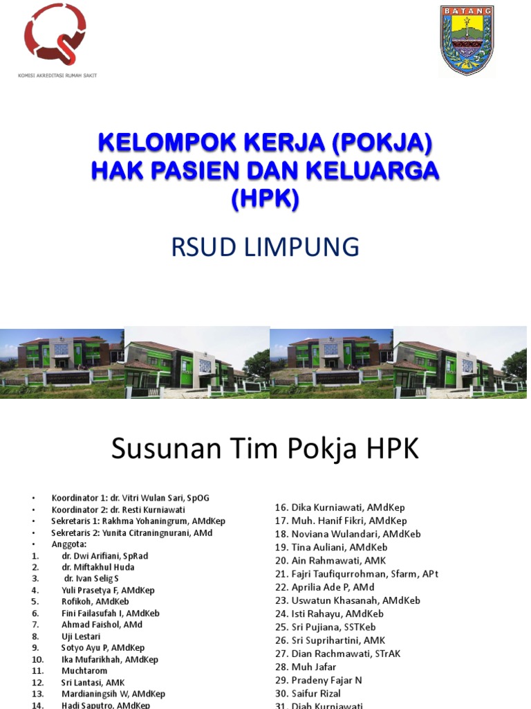 Pokja HPK - Instrumen | PDF