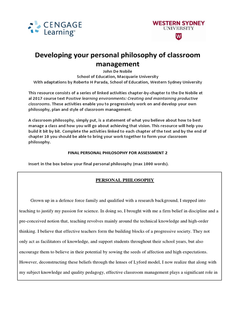 Developing your personal philosophy of classroom management | Classroom ...