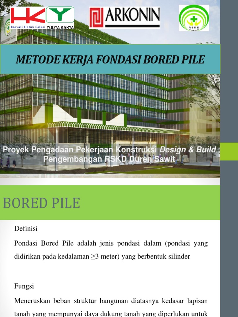 1 Metode Kerja Pondasi Bored Pile Hk-Yodya Duren Sawit | PDF | Griya ...