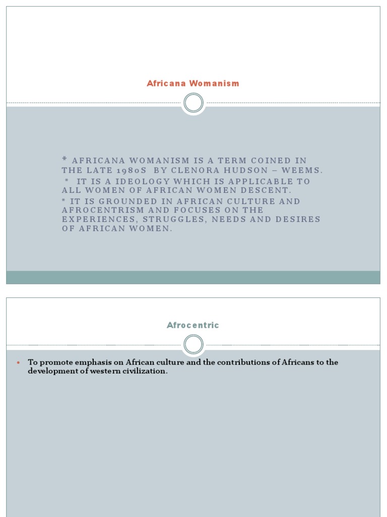 Africana Womanism | PDF | Critical Theory | Behavioural Sciences