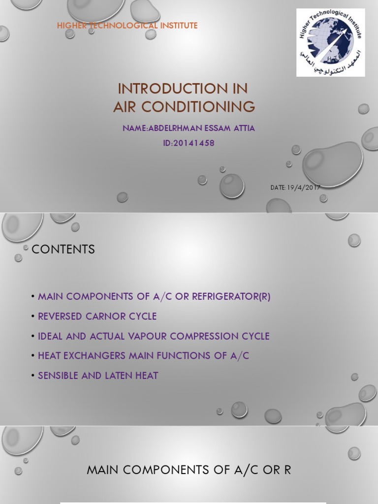 Air Conditioning Presentation | PDF