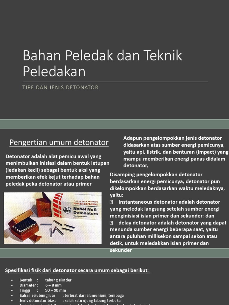5.bahan Peledak Dan Teknik Peledakan (Persiapan Peledakan) | PDF