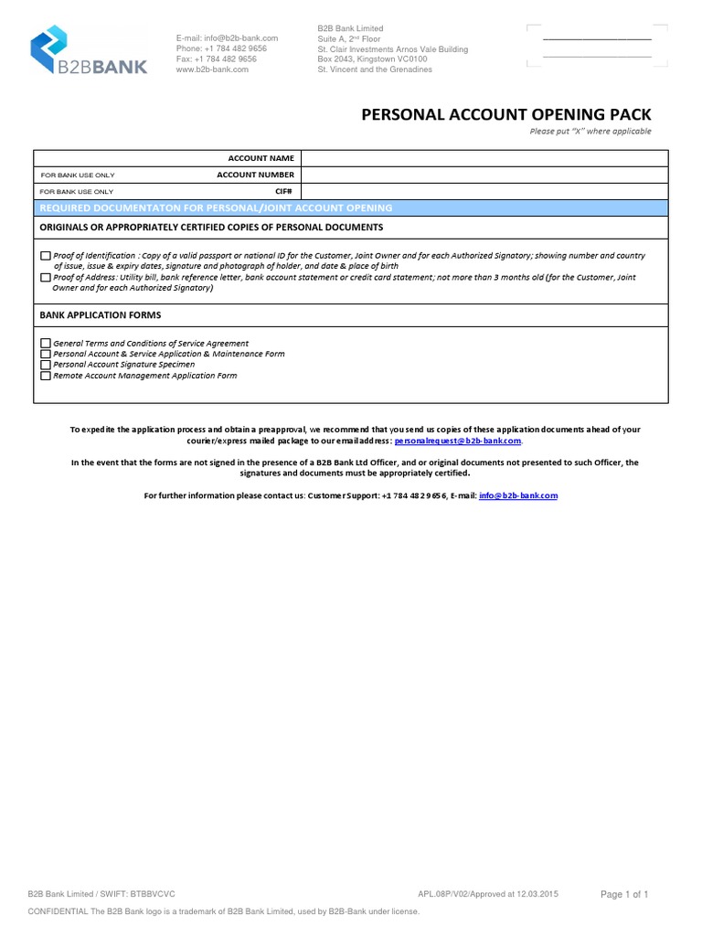 Account Opening Form | PDF | Identity Document | Government And Personhood