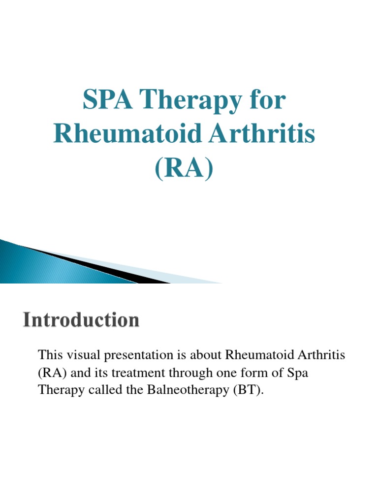 SPA Therapy For Rheumatoid Arthritis (RA) | PDF | Arthritis ...
