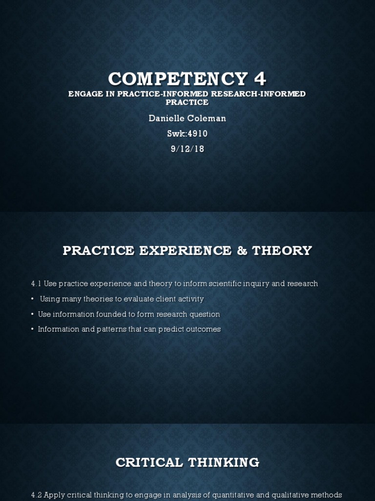 Competency 4 | PDF