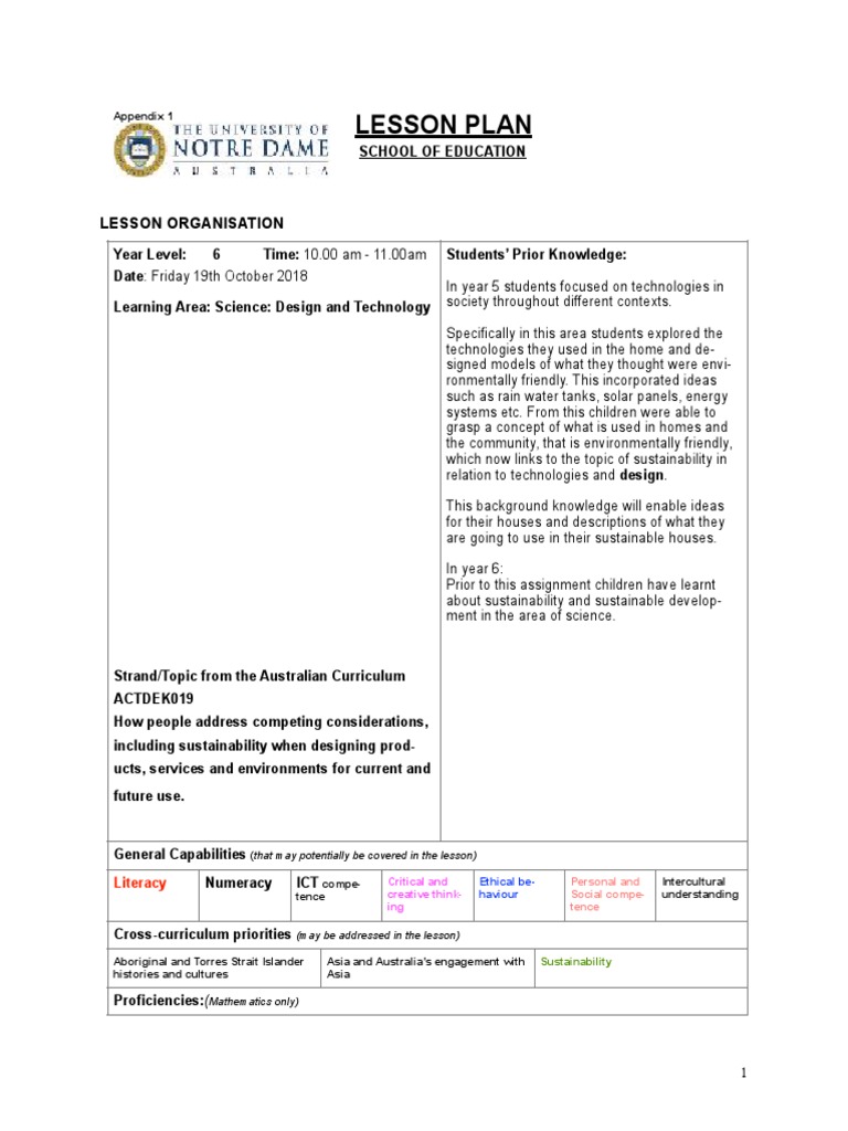 Lesson Plan | PDF | Brainstorming | Lesson Plan